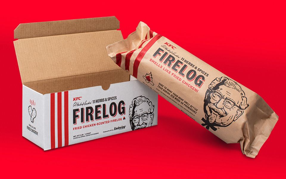 KFC, 프라이드 치킨 향의 장작 출시